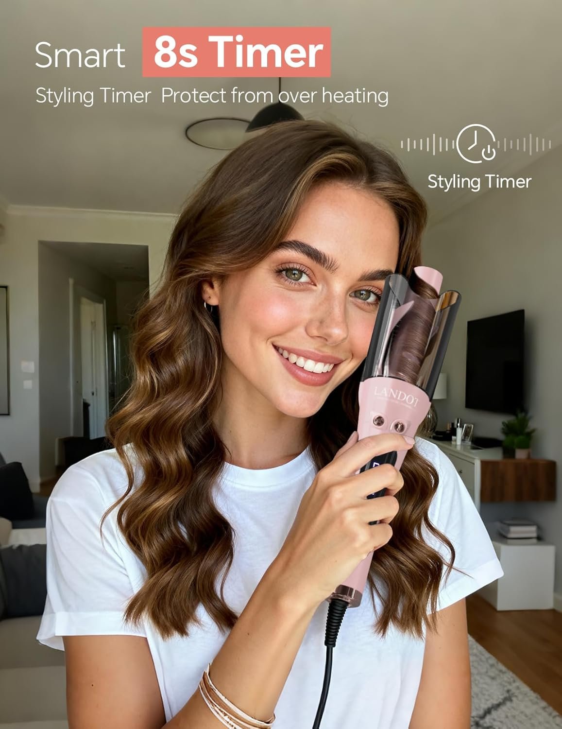 LANDOT Automatic Rotating Curling Iron 25mm review